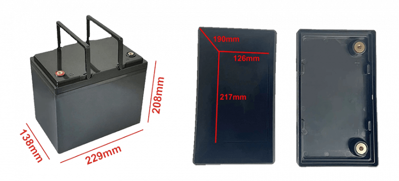 12V 55AH Battery Box No Screw Type with Handle | Skya Power