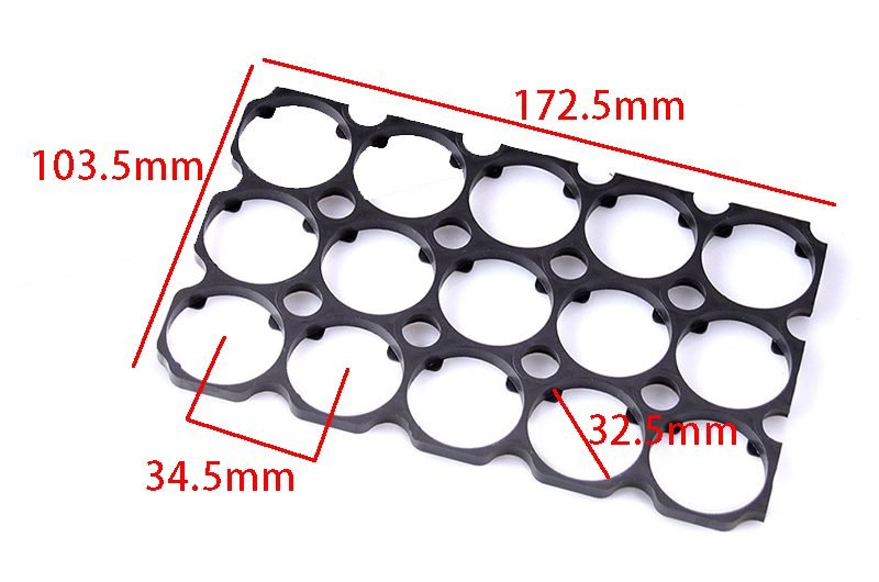 32650 Battery Holder 3x5 Integrated Battery Spacer | Skya Power
